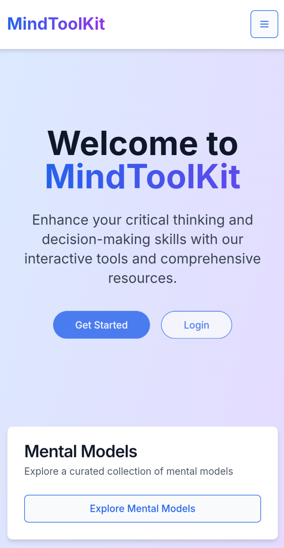 v0 - Tools for the Mind App - v0 by Vercel