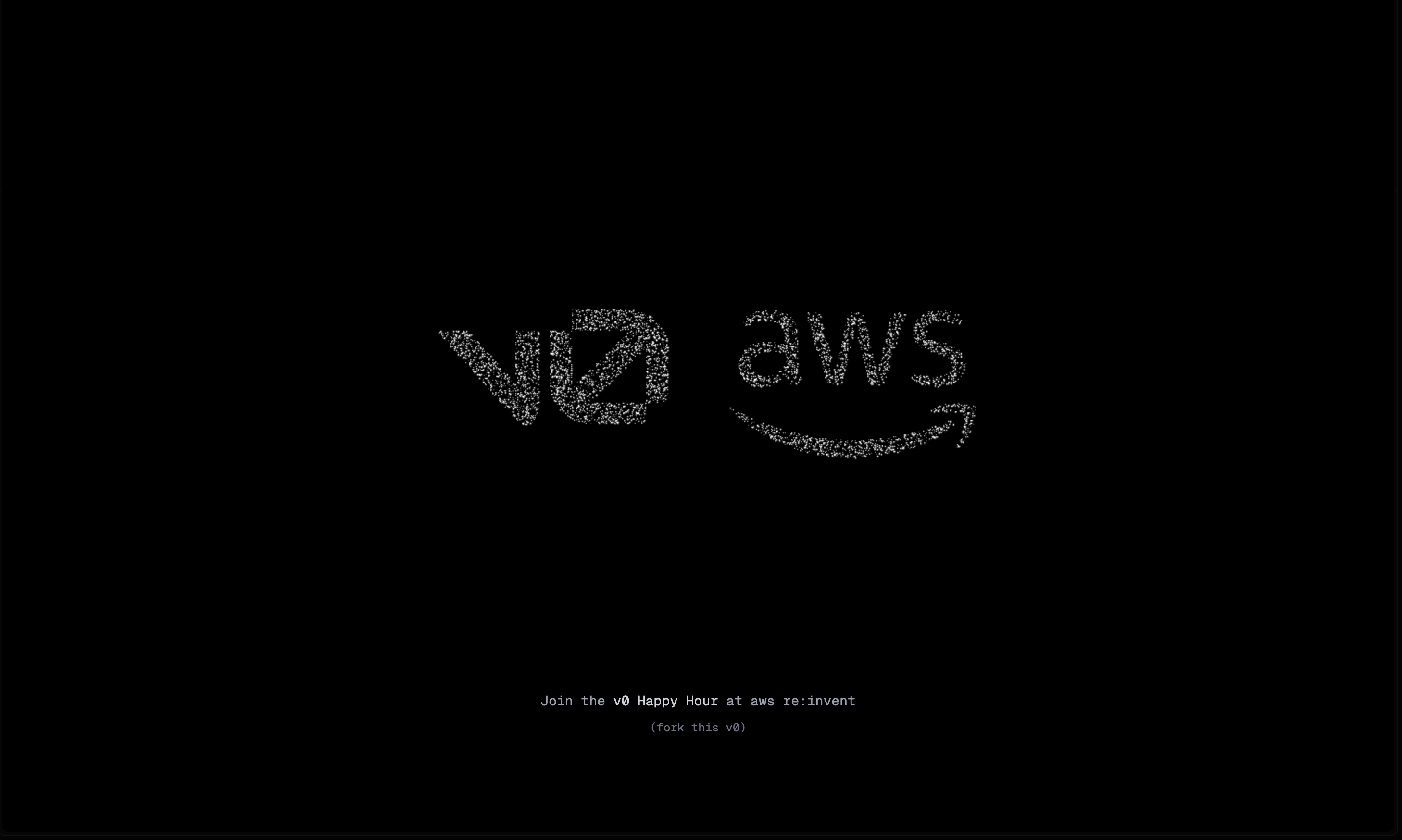v0 - Logo particles (v0 + aws) - v0 by Vercel