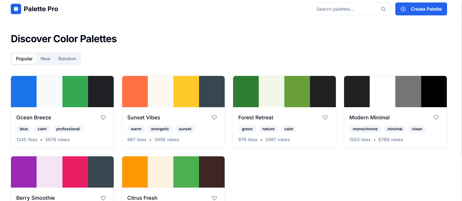 v0 - Color Palette Explorer - v0 by Vercel