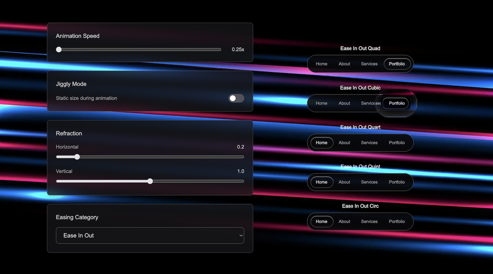 v0 - Liquid glass tabs - v0 by Vercel
