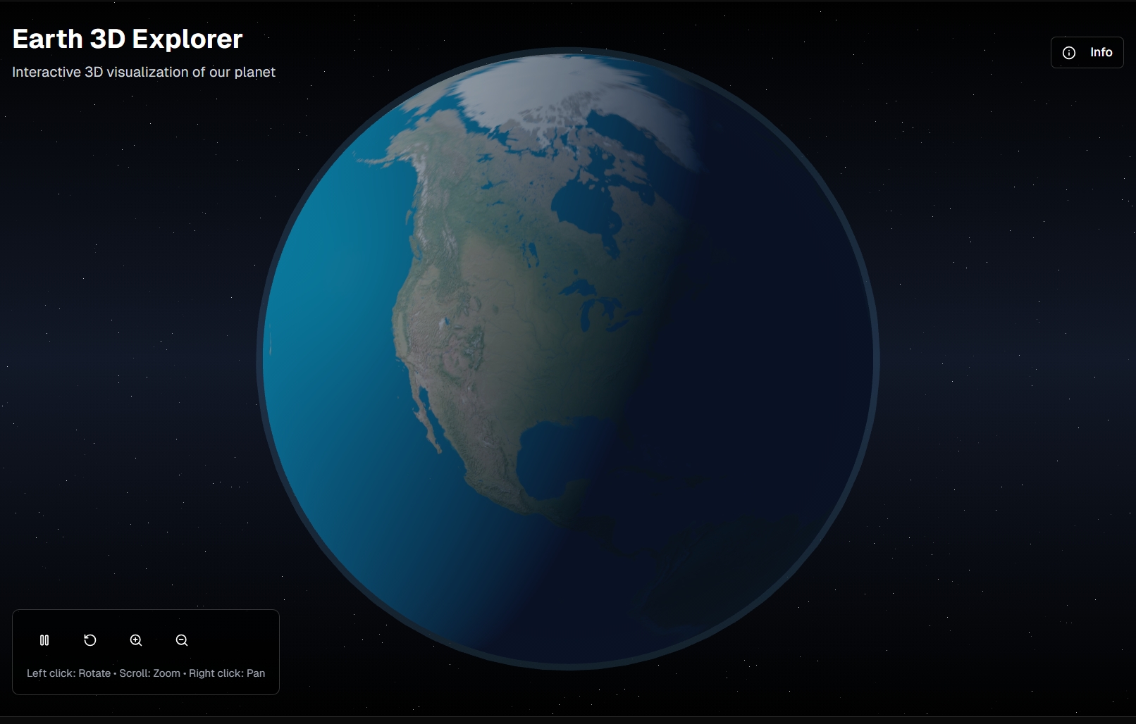 v0 - 3D Earth View Demo - v0 by Vercel