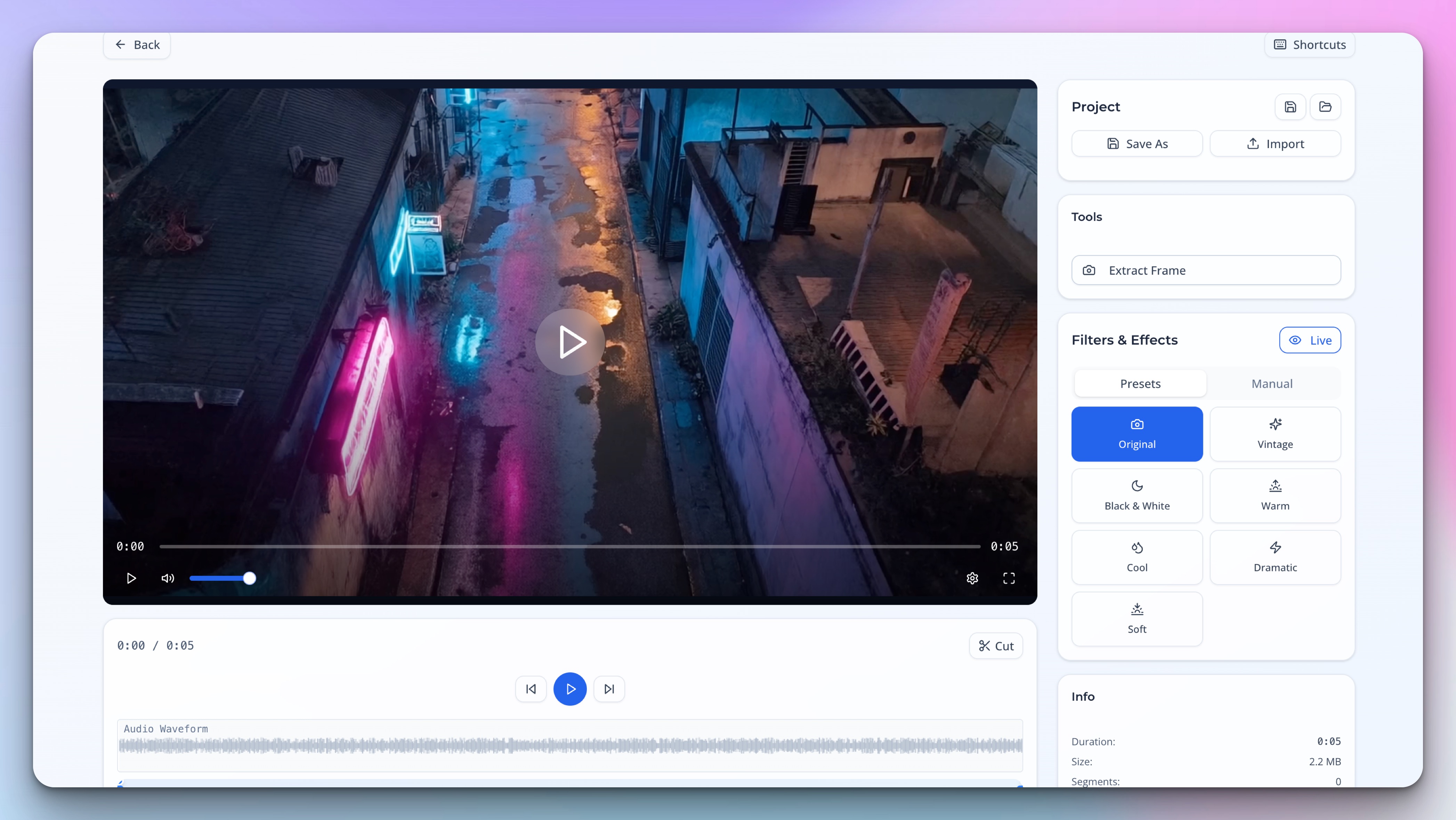 v0 - Basic Video Editor Design - v0 by Vercel
