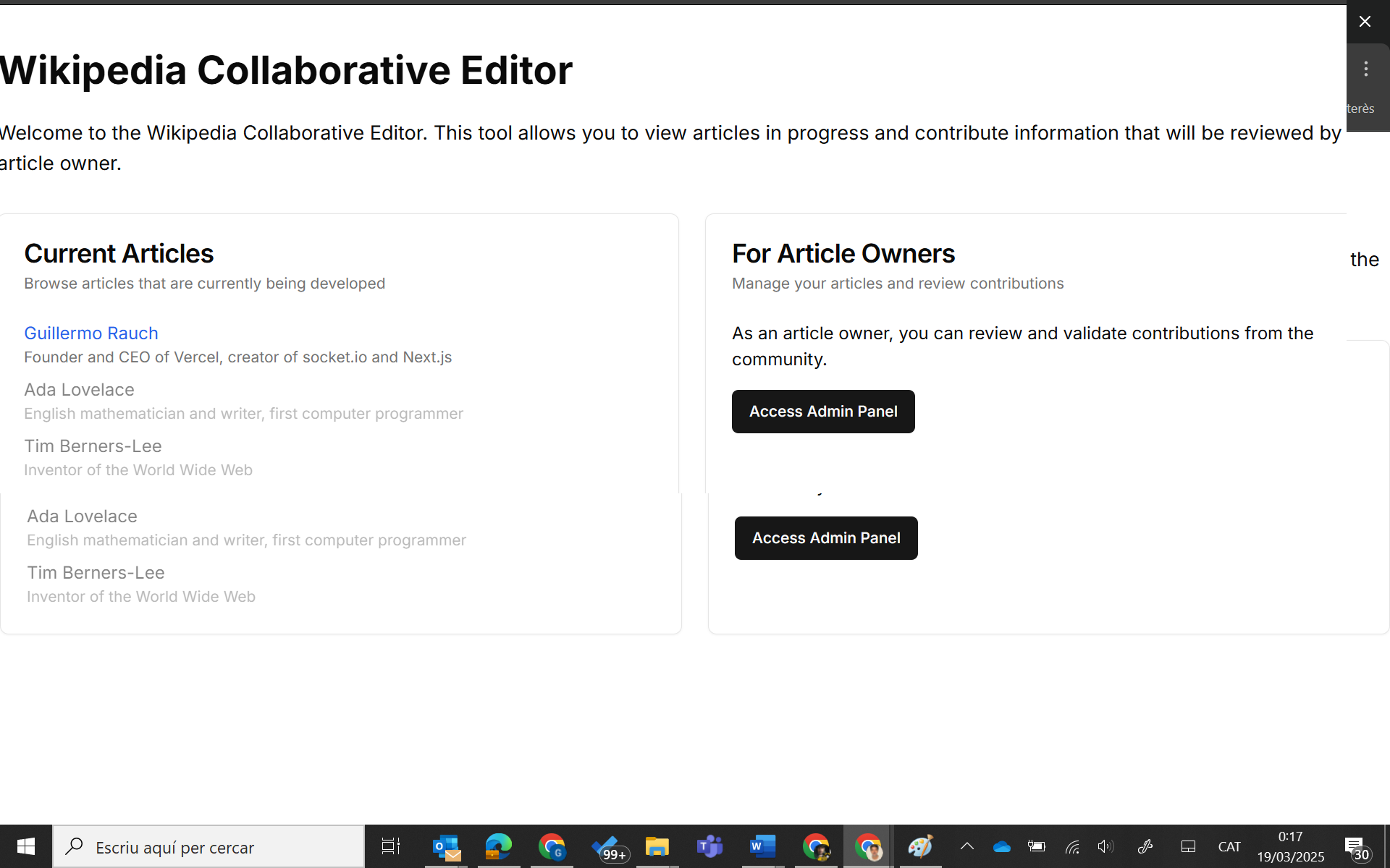 v0 - Wikipedia collaboration - v0 by Vercel