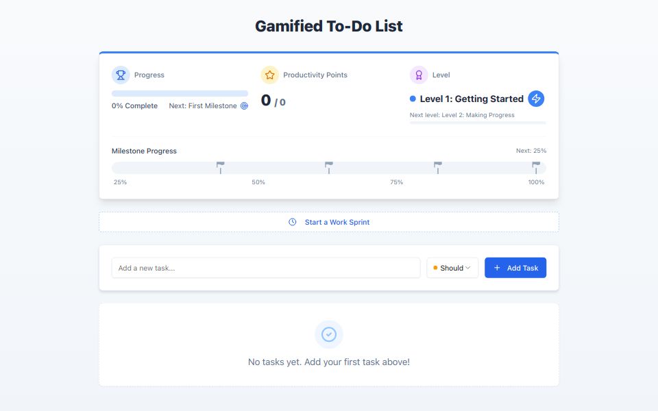 v0 - Gamified to-do list - v0 by Vercel