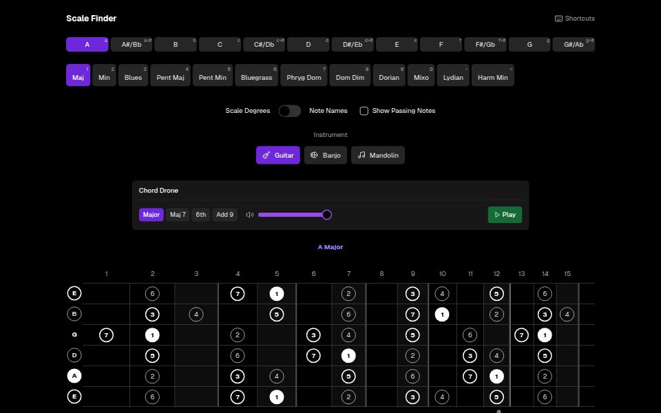 v0 - Guitar Scale Practice Tool (v0. - v0 by Vercel