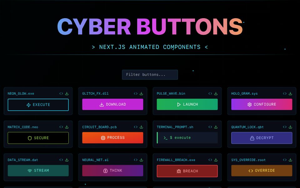 v0 - Cyberpunk Buttons - v0 by Vercel