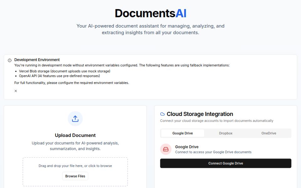 v0 - DocumentsAI setup - v0 by Vercel