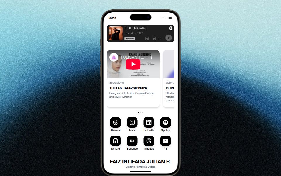 v0 - iPhone Screen Portfolio Website - v0 by Vercel