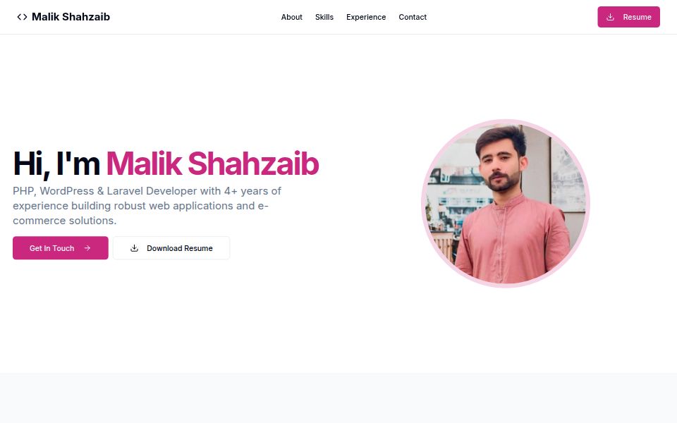 v0 - PHP Developer Portfolio - v0 by Vercel