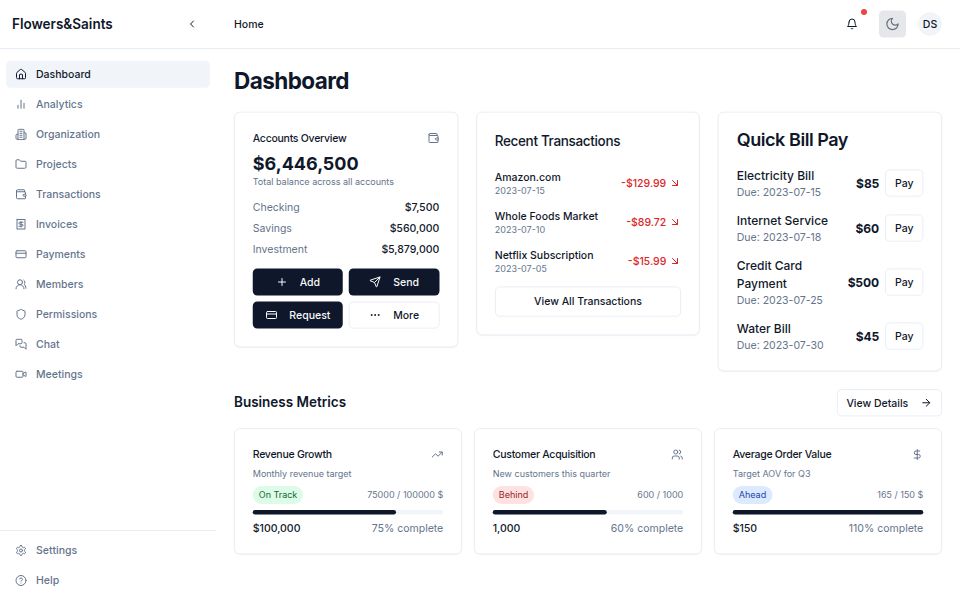 v0 - Financial Dashboard - Functional - v0 by Vercel