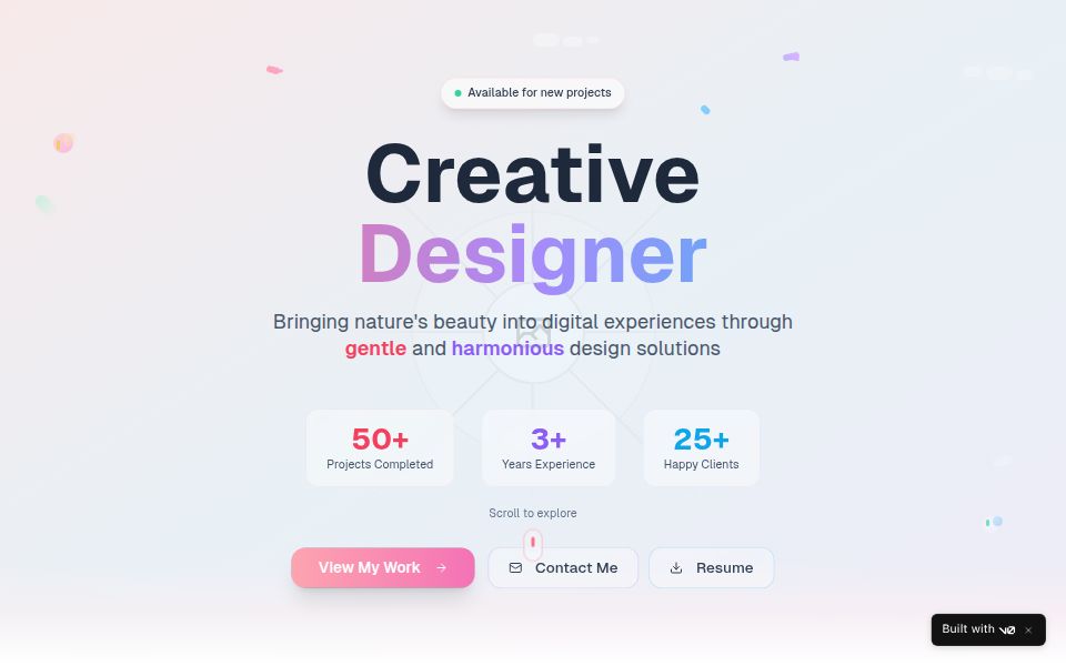 v0 - Hero section design - v0 by Vercel