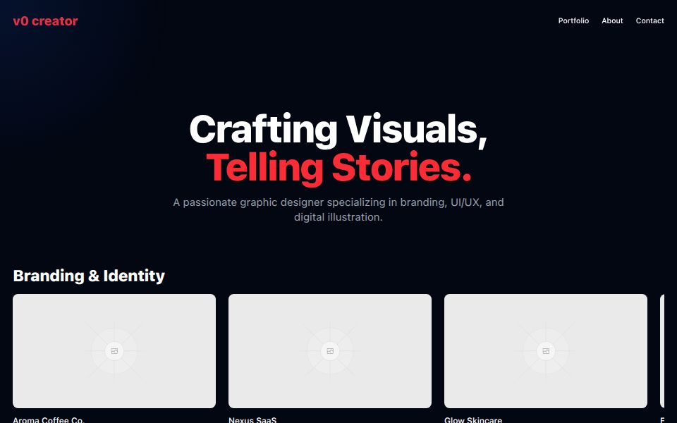 v0 - Graphic Designer Portfolio - v0 by Vercel