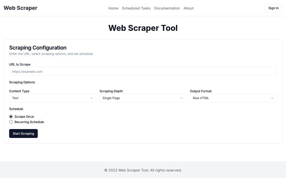 v0 - Web Scraper Interface - v0 by Vercel