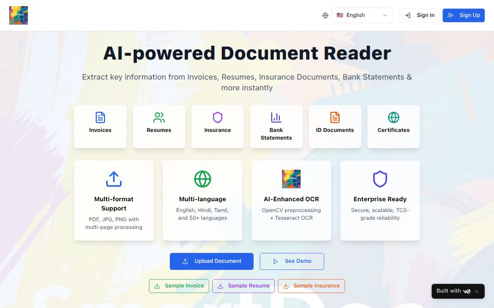 v0 - Smartdoc AI overview - v0 by Vercel