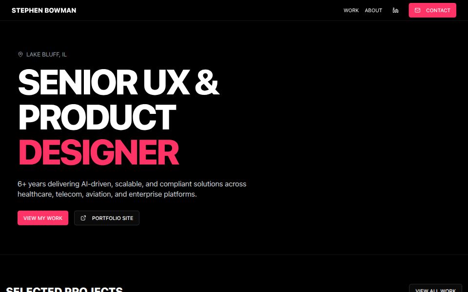 v0 - Stephen Bowman Design Portfolio Update - v0 by Vercel