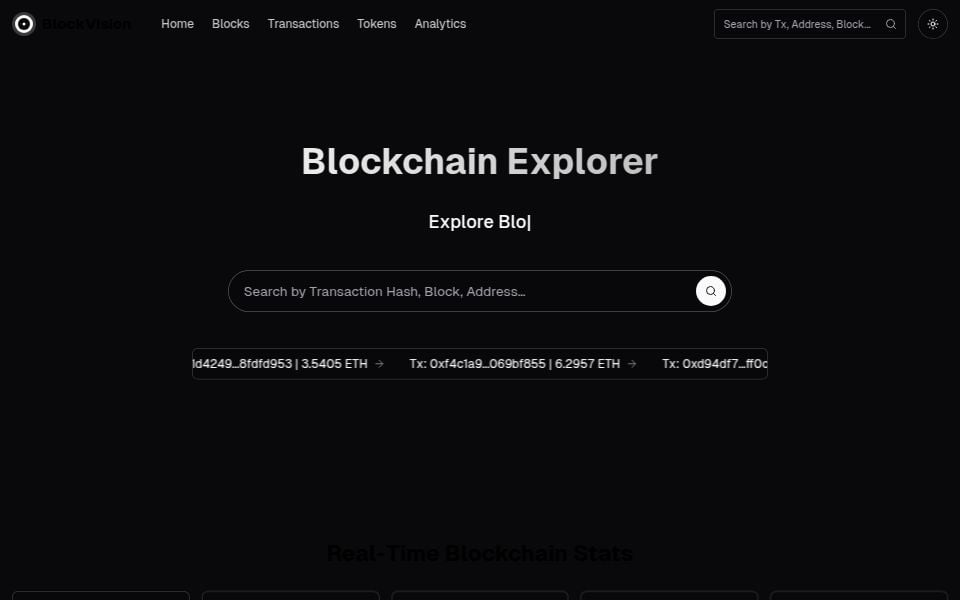 v0 - Blockchain Explorer - v0 by Vercel