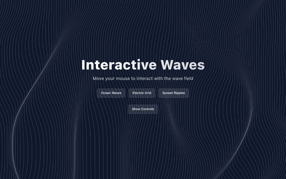 v0 - Interactive Waves - v0 by Vercel