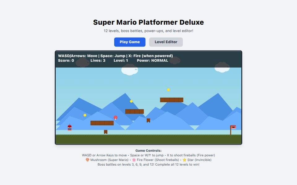 v0 - Simplified Mario game - v0 by Vercel