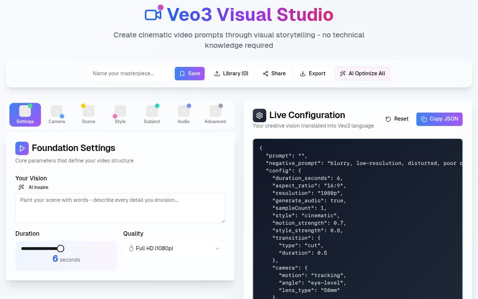 v0 - Veo 3 video prompts - v0 by Vercel