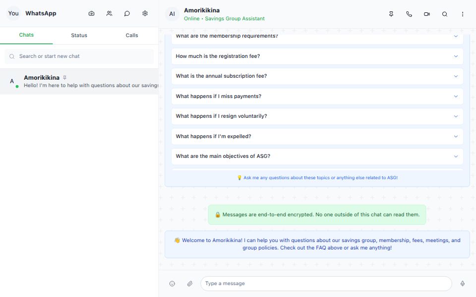 v0 - Whatsapp chatbot clone - v0 by Vercel