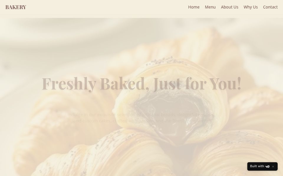 v0 - Bakery landing page - v0 by Vercel
